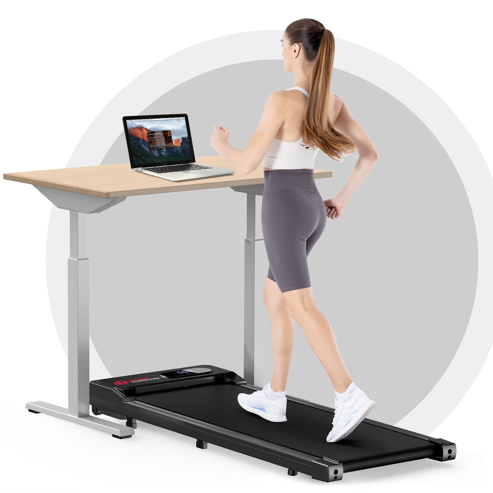 Walking Pad Laufband 1-6KM/H Walking Jogging Machine für Home Office m ...